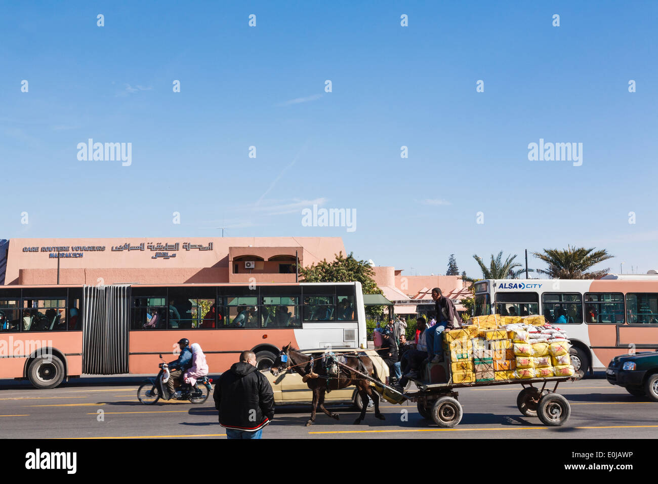 Morocco marrakech bus station hi-res stock photography and images - Alamy