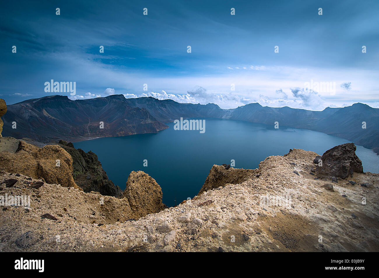 Tianchi lake on peak of Changbai Mountain, China Stock Photo - Alamy