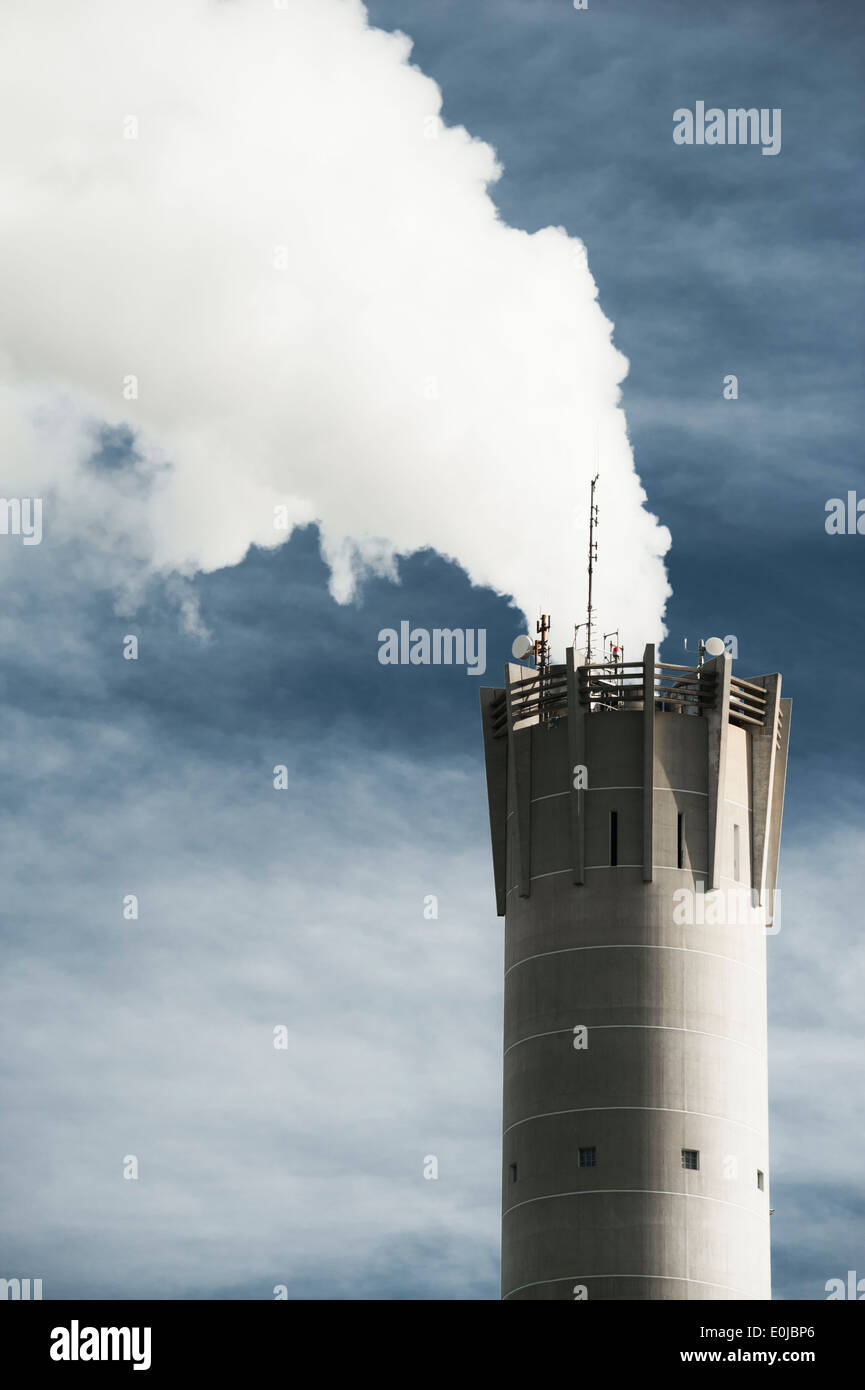 Smoking industrial smokestack Stock Photo - Alamy