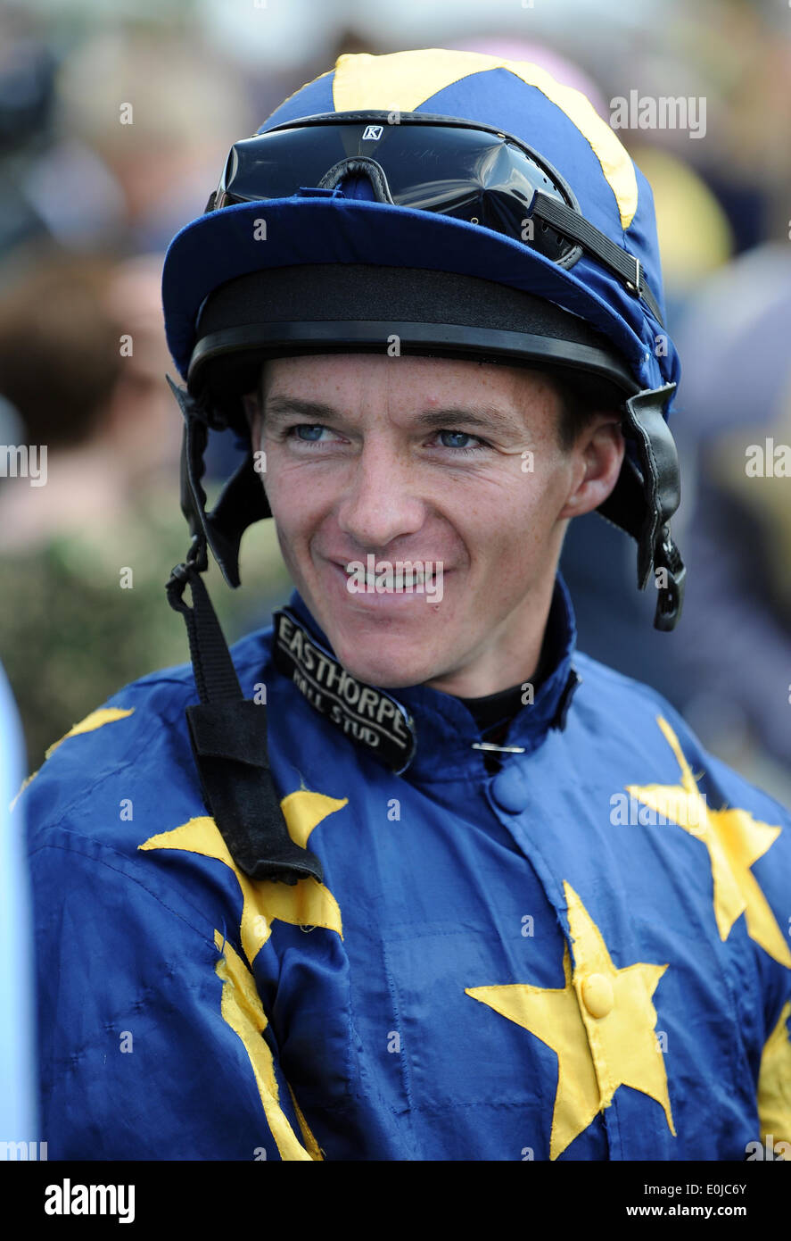 DAVID ALLEN JOCKEY YORK RACECOURSE YORK ENGLAND 14 May 2014 Stock Photo ...