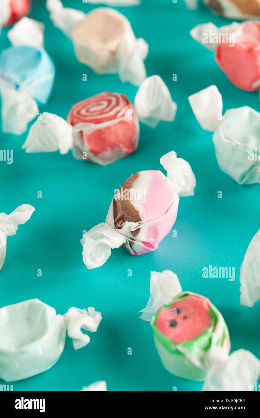 Assorted Sweet Saltwater Taffy on a Background Stock Photo - Alamy