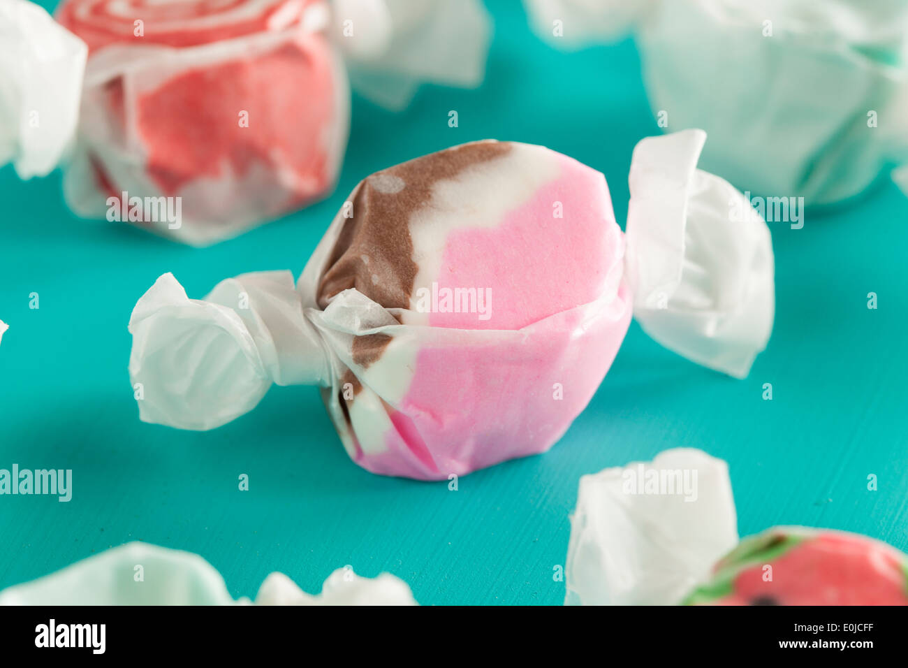 Assorted Sweet Saltwater Taffy on a Background Stock Photo - Alamy