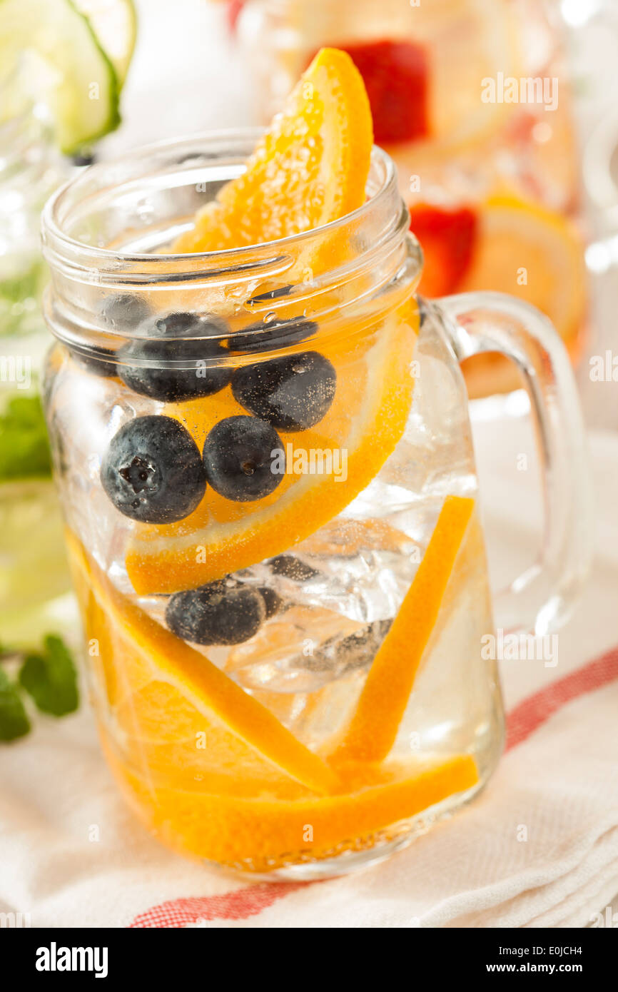Healthy Spa Water with Fruit on a Background Stock Photo - Alamy