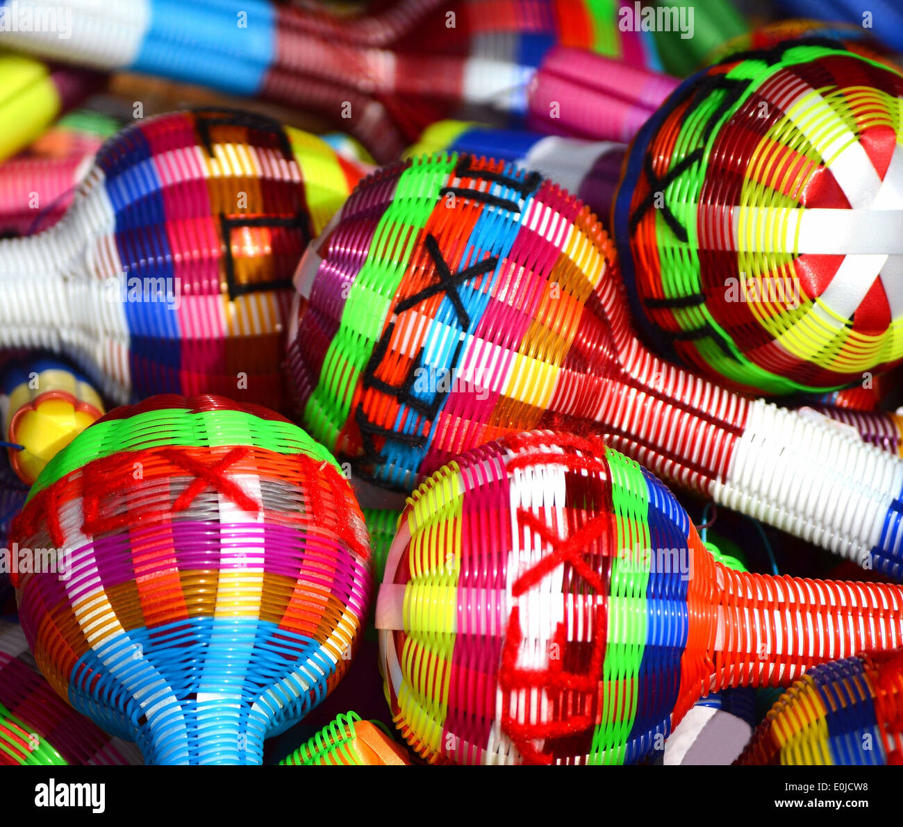 Colorful maracas from Mexico Stock Photo - Alamy