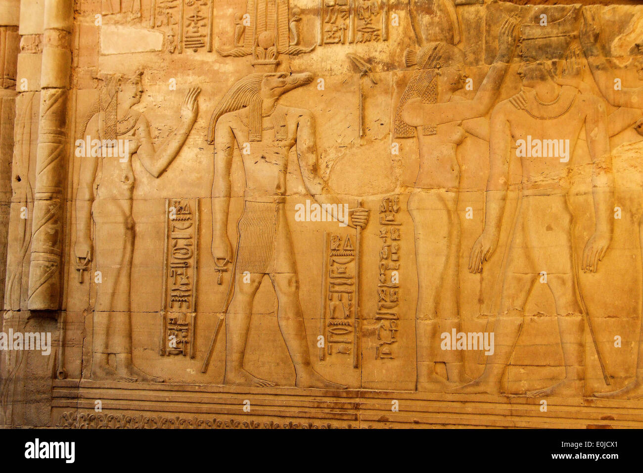 Ancient Egyptian scene and script Stock Photo - Alamy