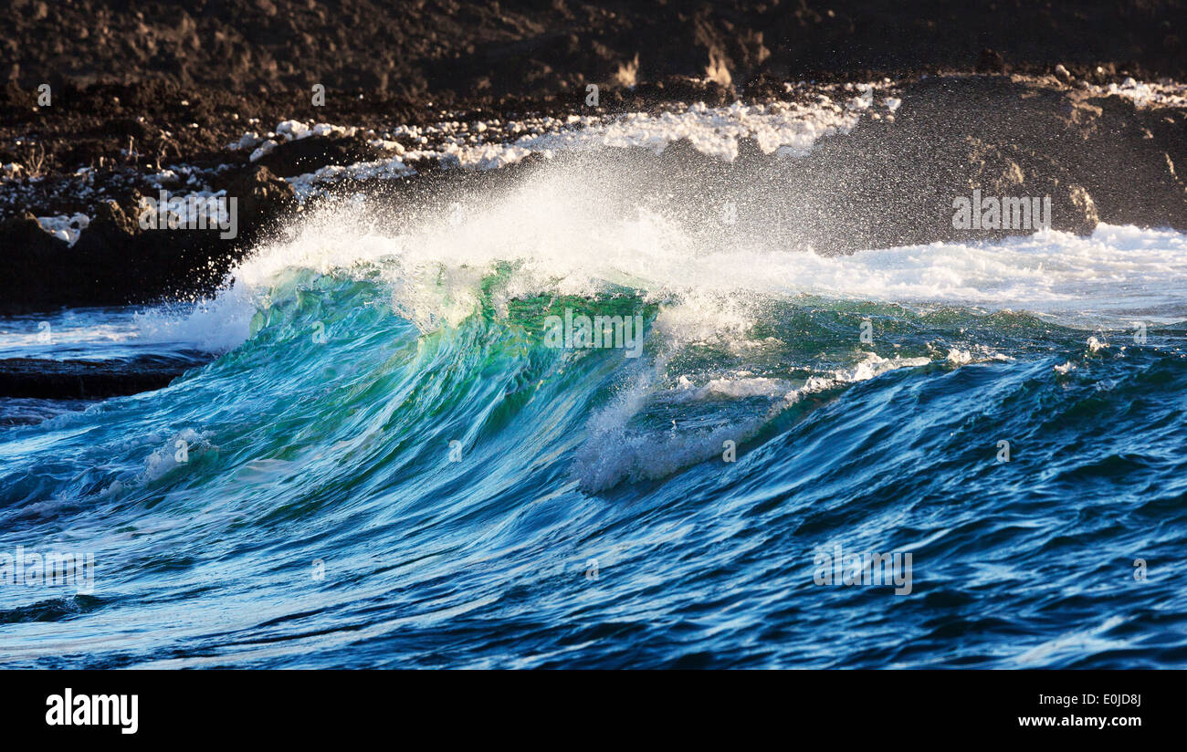 Power waves in Maui, Hawaii Stock Photo - Alamy