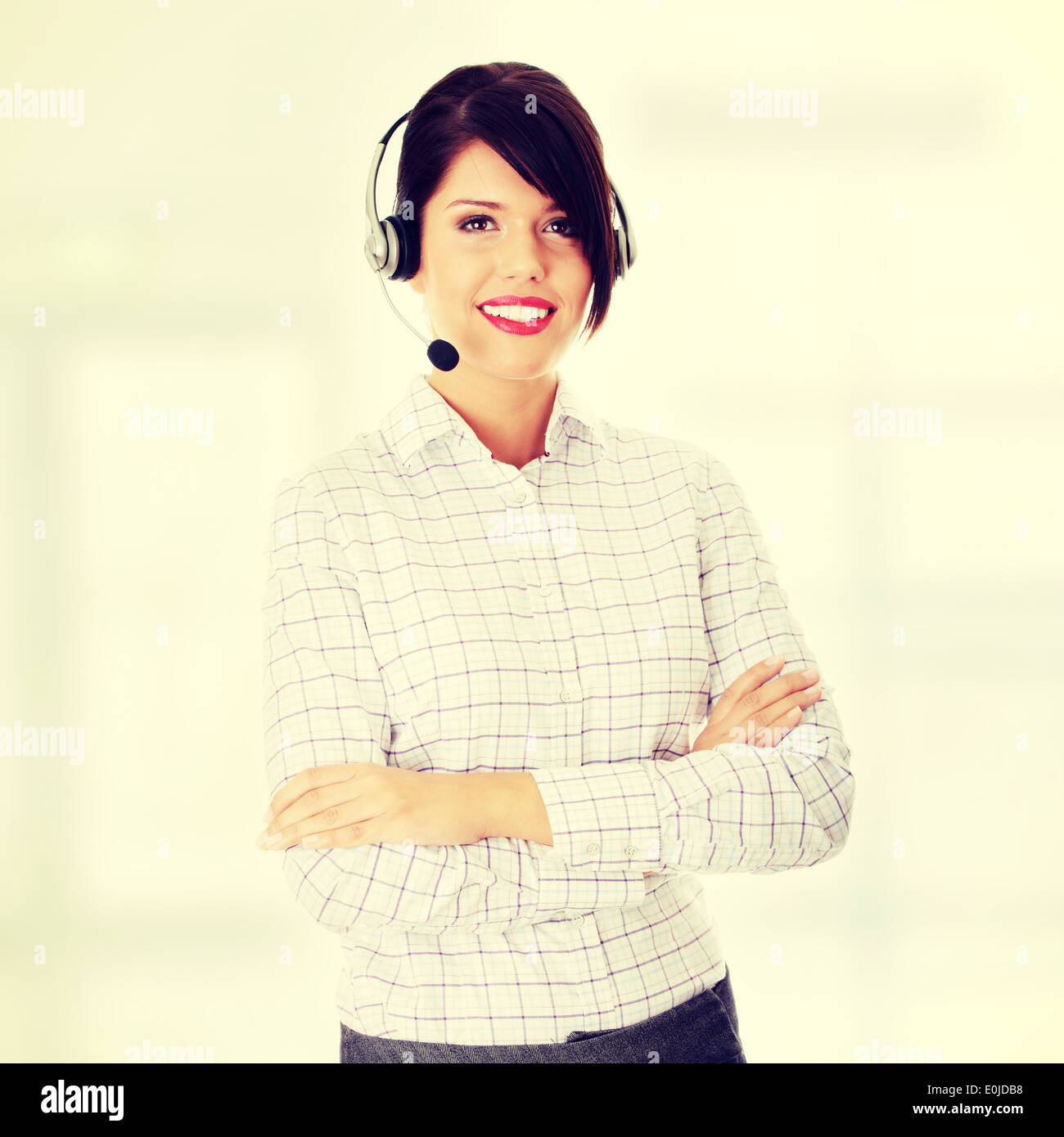 Call center woman Stock Photo - Alamy