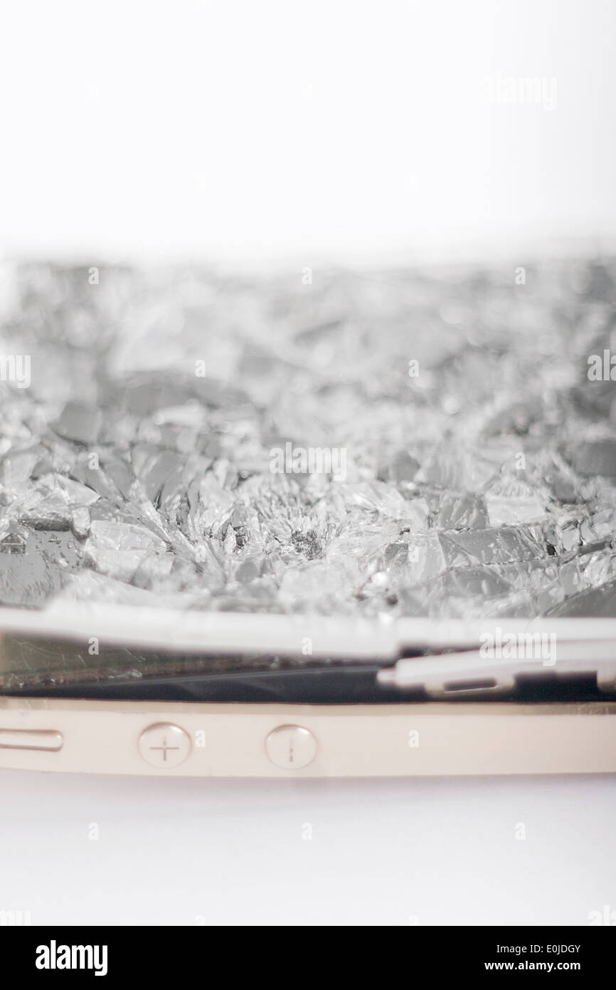 Broken mobile device Stock Photo - Alamy