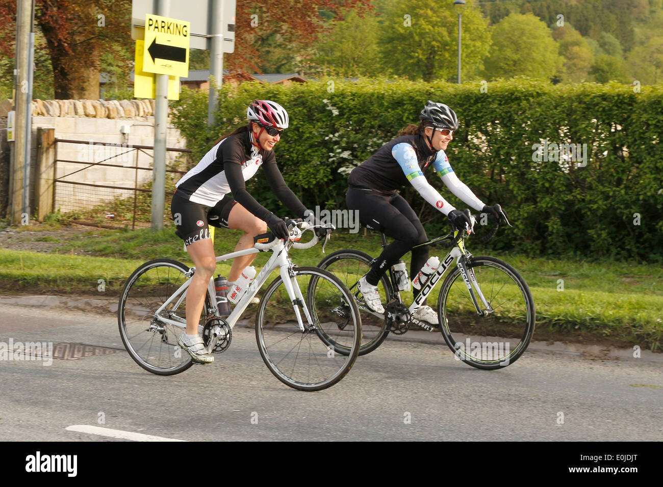 Cyclists on the long 200km route of the Somerset Hills Grand Fondo, 4 ...
