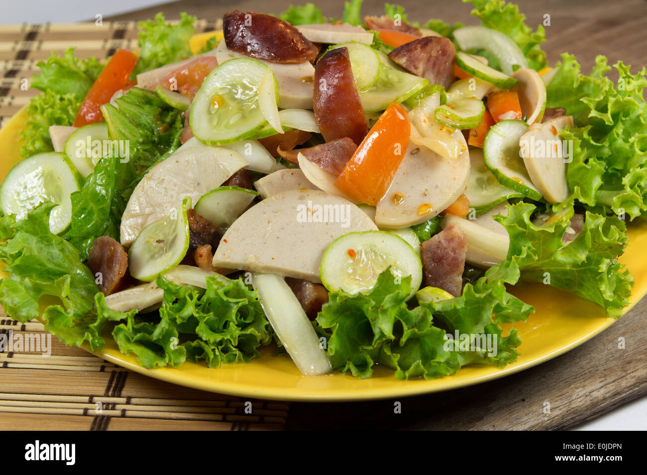 vietnamese sausage in spicy sauce salad Stock Photo - Alamy