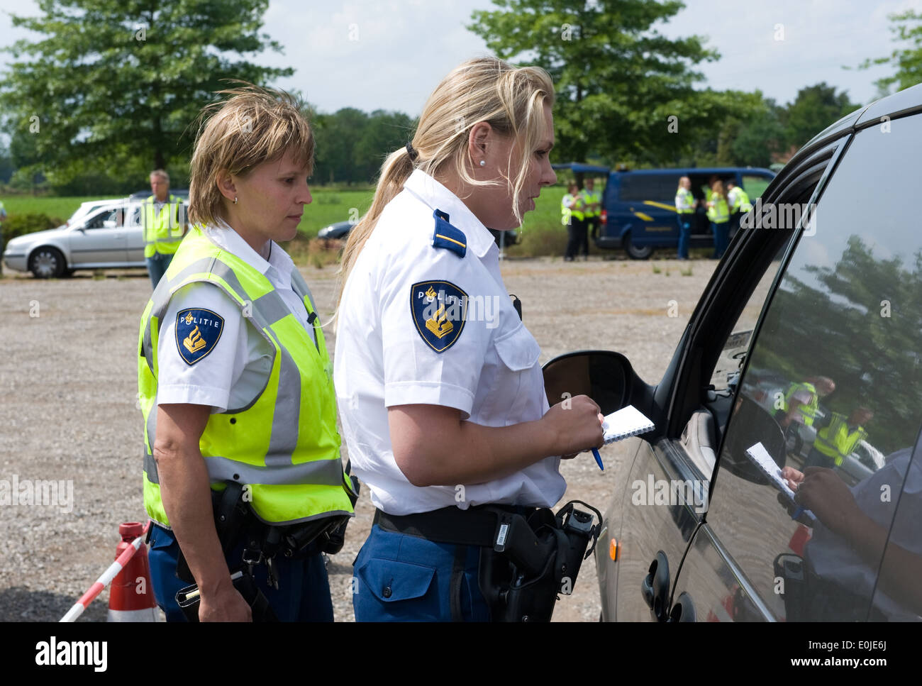 Security officer checking car hi-res stock photography and images - Alamy