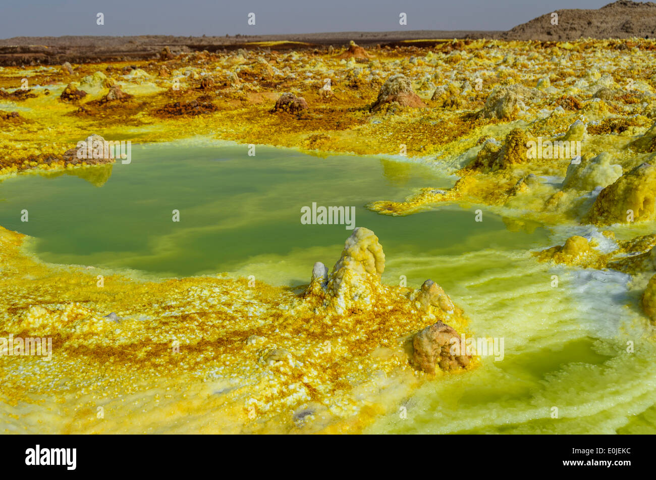 Volcanic Landscape, Dallol, Danakil Desert, Ethiopia, Africa Stock ...