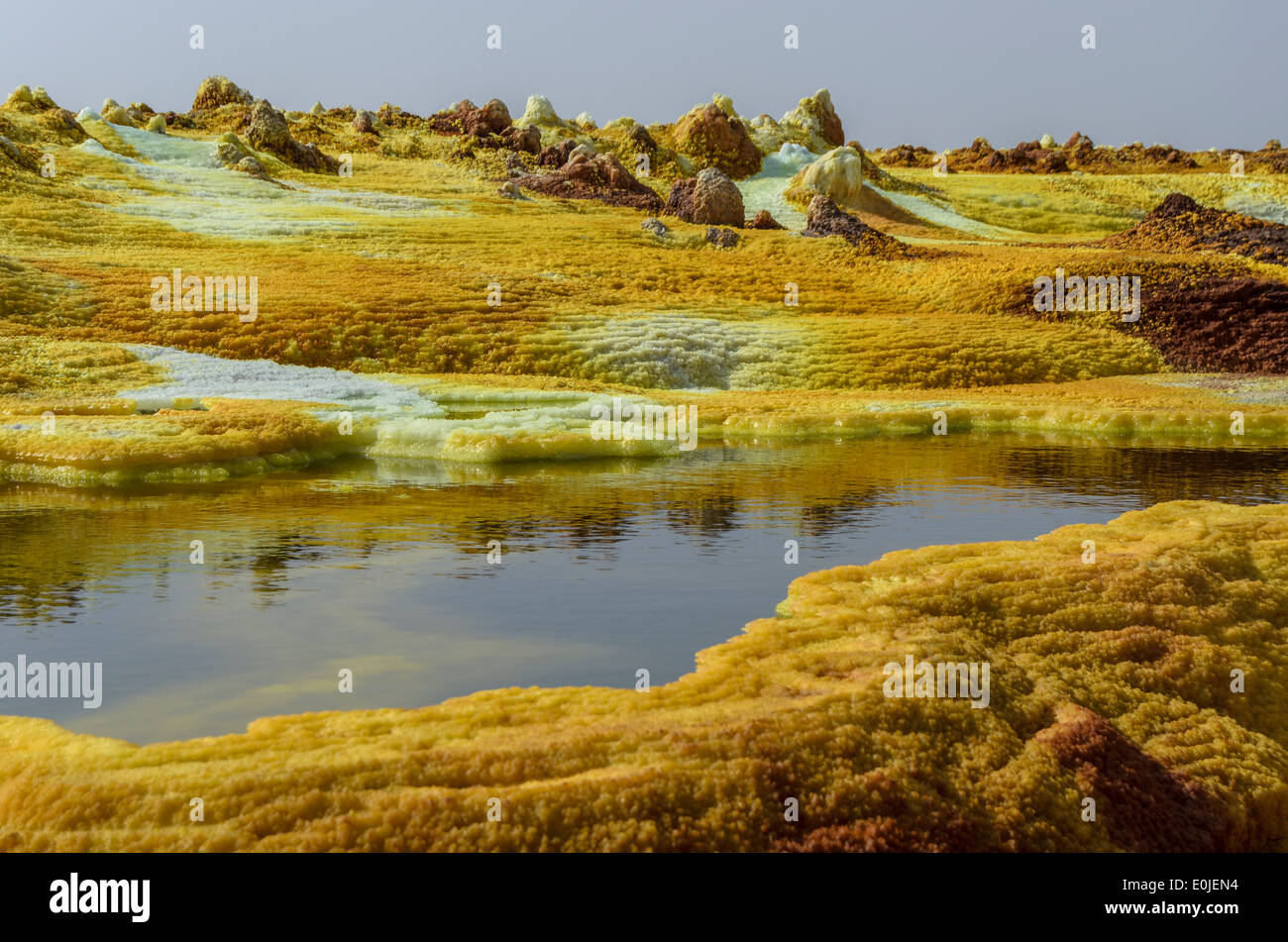 Volcanic Landscape, Dallol, Danakil Desert, Ethiopia, Africa Stock ...