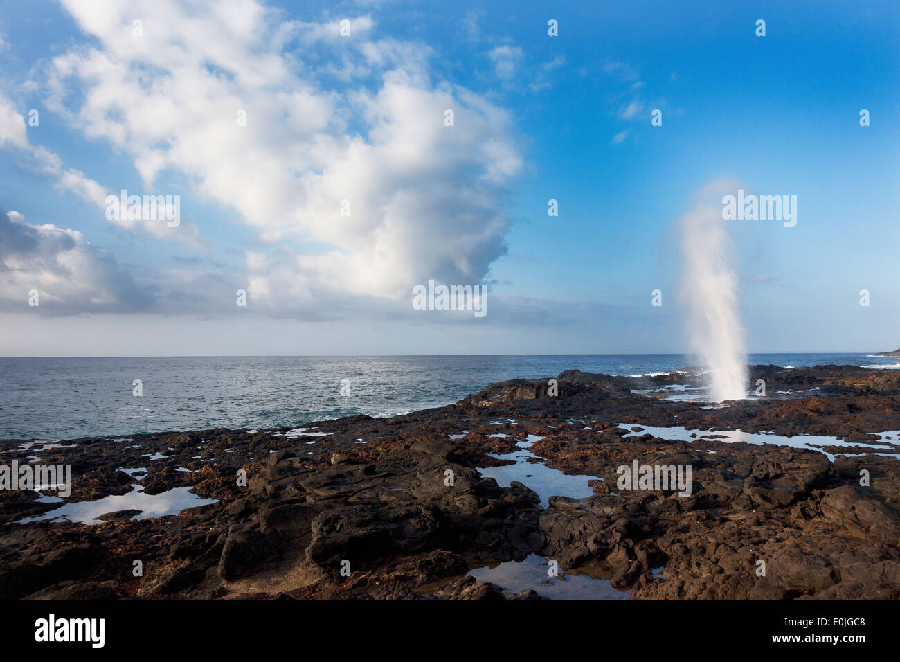 Spouting horn pacific ocean poipu hi-res stock photography and images ...