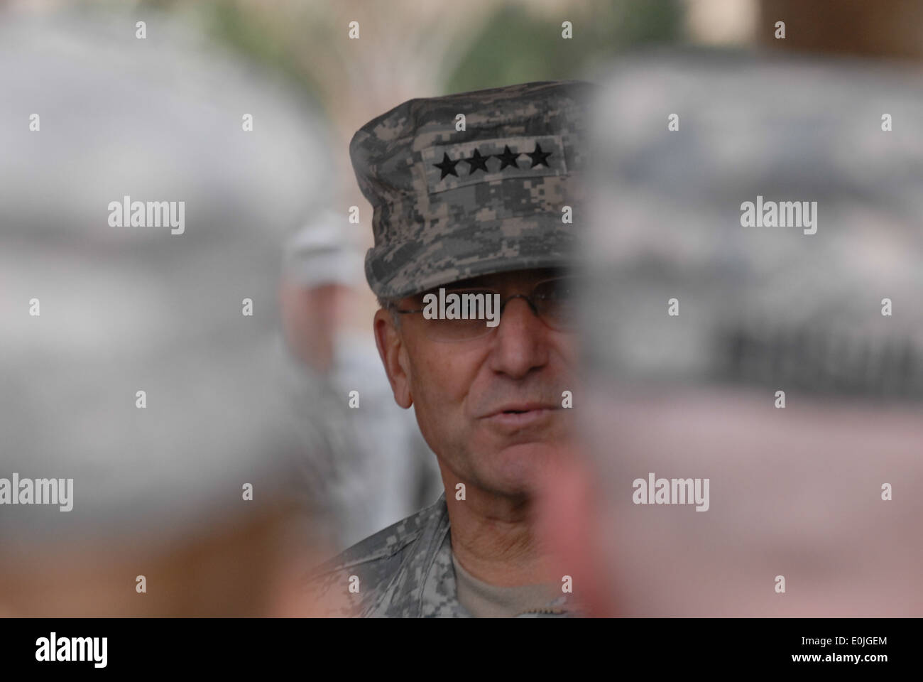 Army Chief of Staff, Gen. George Casey Jr. get ready to present a ...