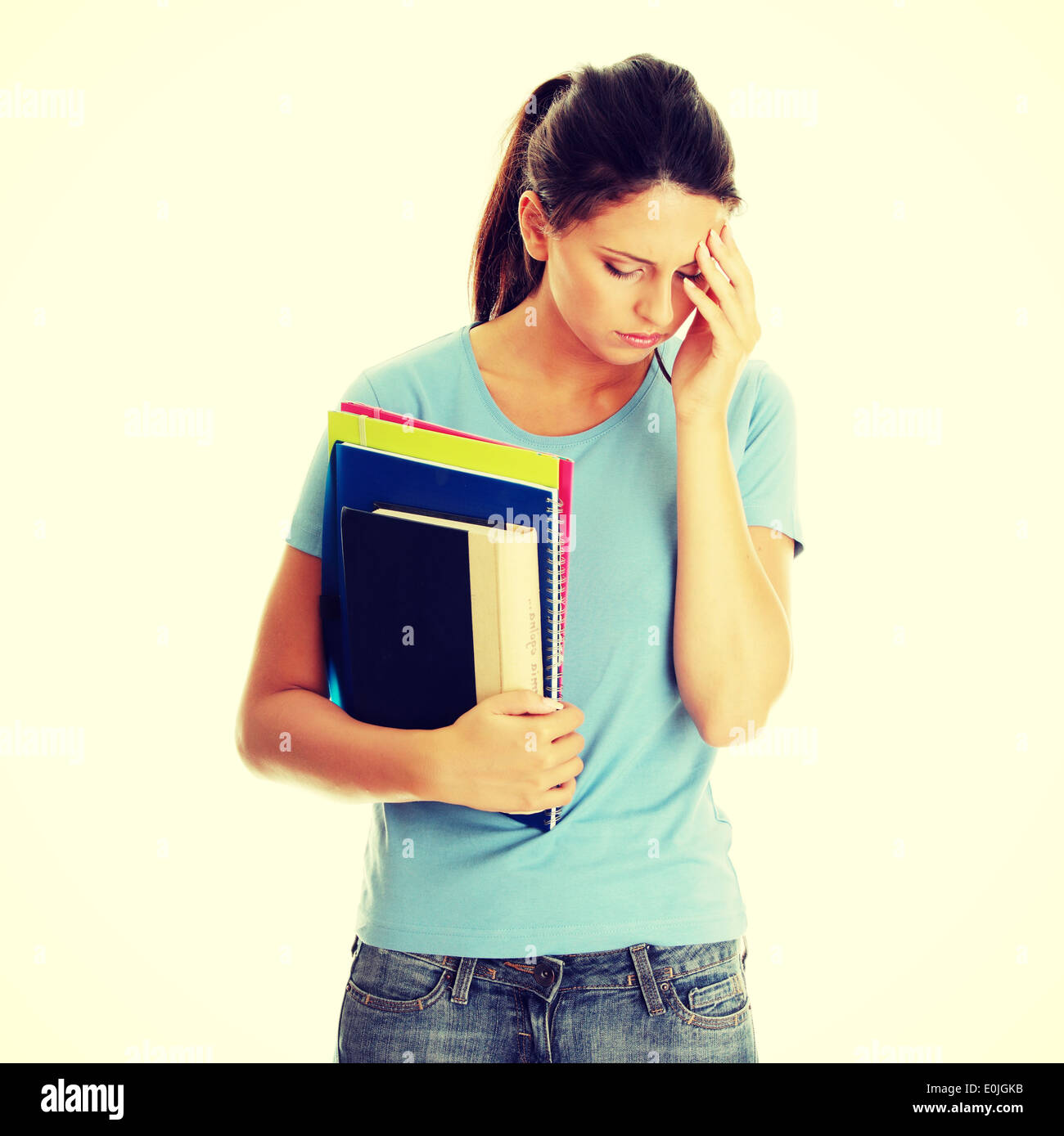 Student woman with depression Stock Photo - Alamy