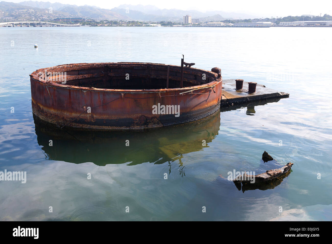 Rusty part of USS Arizona Pearl Harbor, Oahu, Hawaii Stock Photo - Alamy