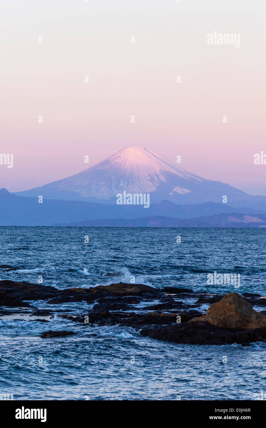 Snow capped Mt. Fuji in Japan Stock Photo - Alamy