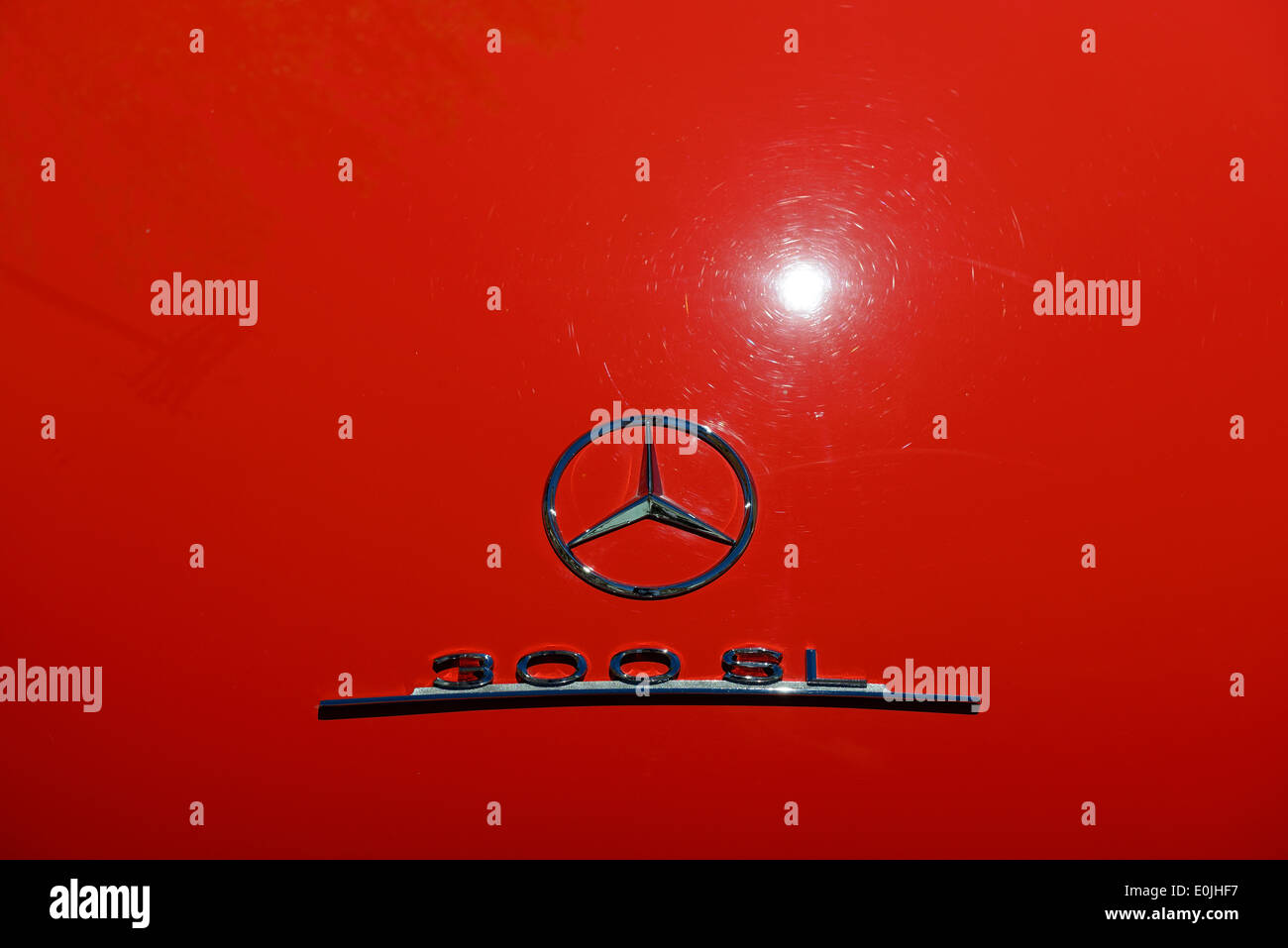 Truck of a classic Mercedes Benz 300SL in red Stock Photo - Alamy
