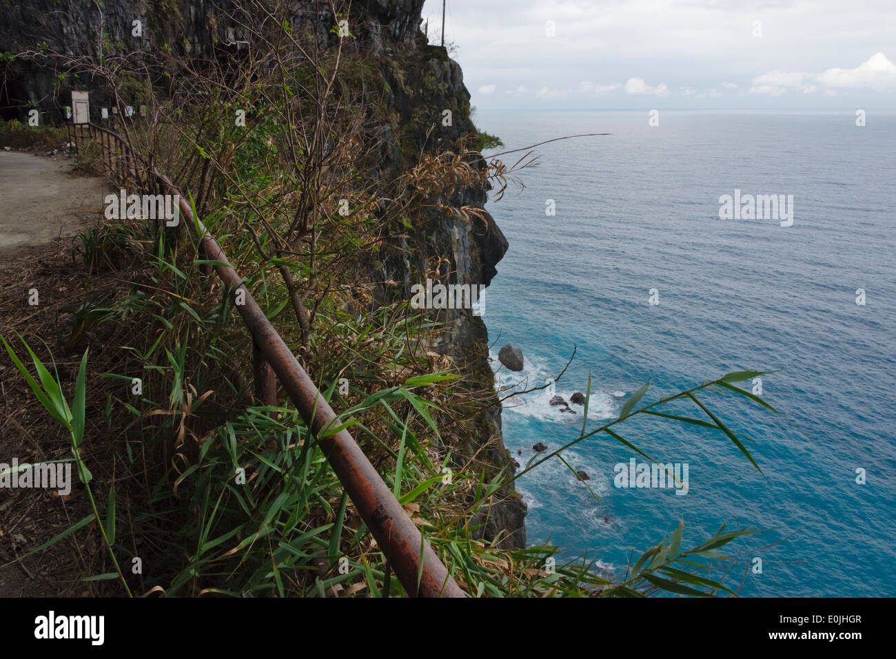 Deserted road on the cliff, east coast, Taiwan Stock Photo - Alamy