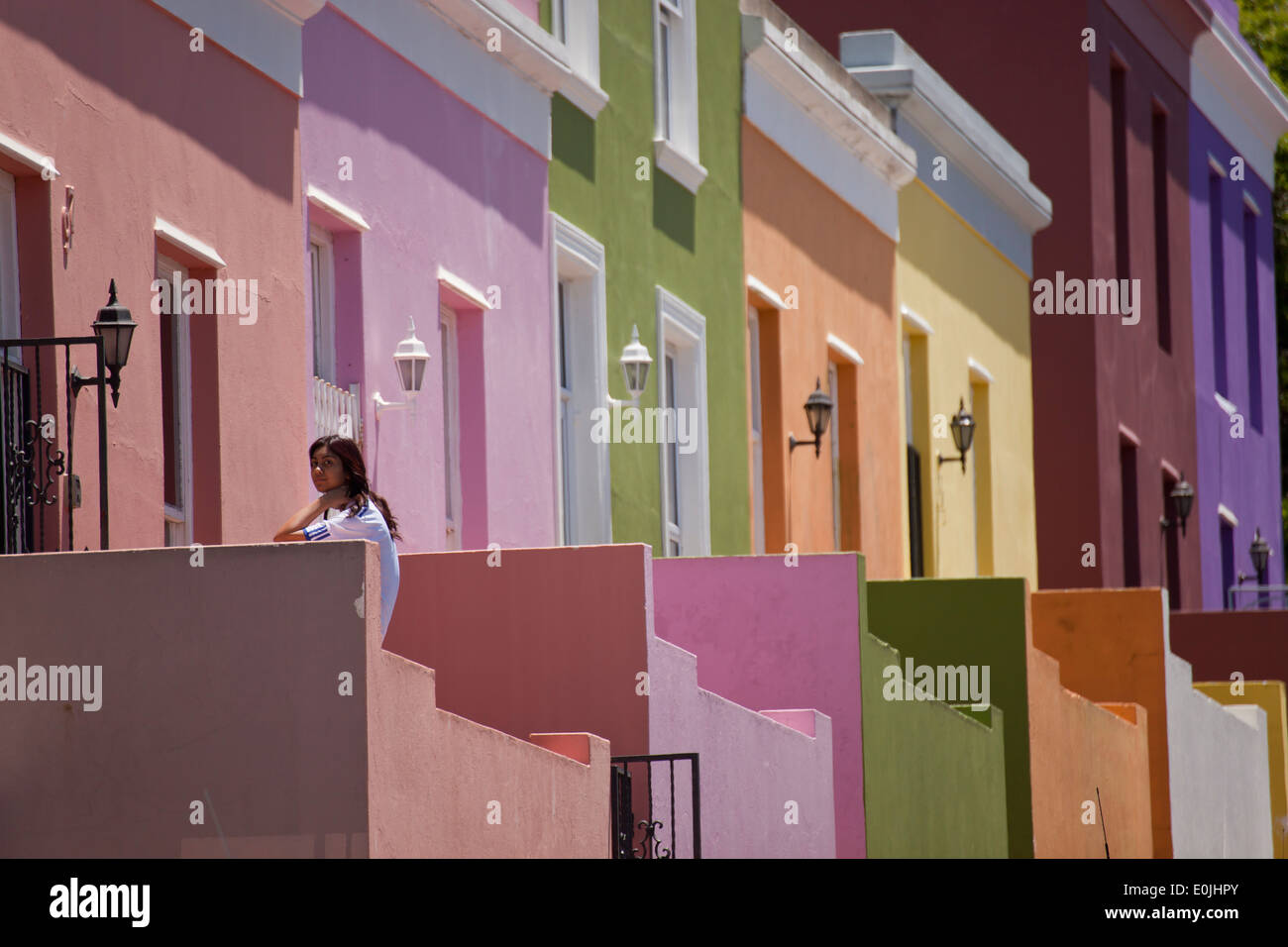 typical coloured homes in the quarter Cape Malay Bo-Kaap, Cape Town ...