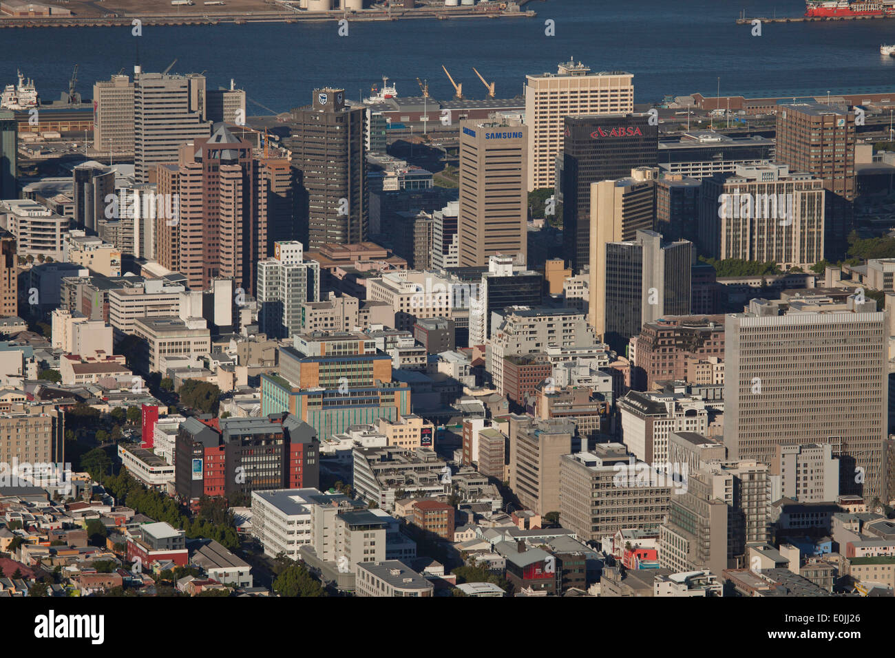 Cape Town Central Business District skyline seen from Lions Head ...