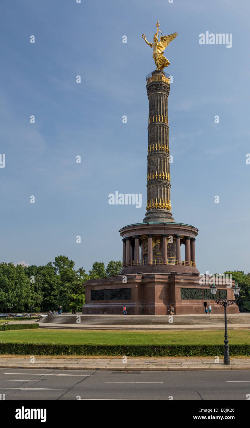 The Victory Column, a 67 meter monument in Berlin, Germany commemorates ...