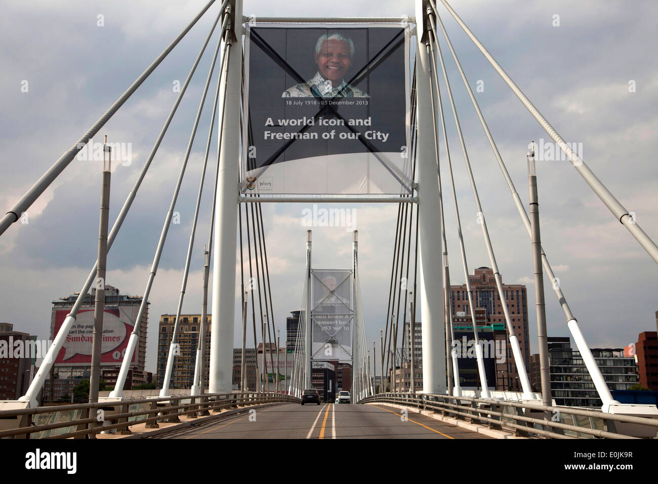 Nelson Mandela Bridge in Johannesburg, Gauteng, South Africa, Africa ...