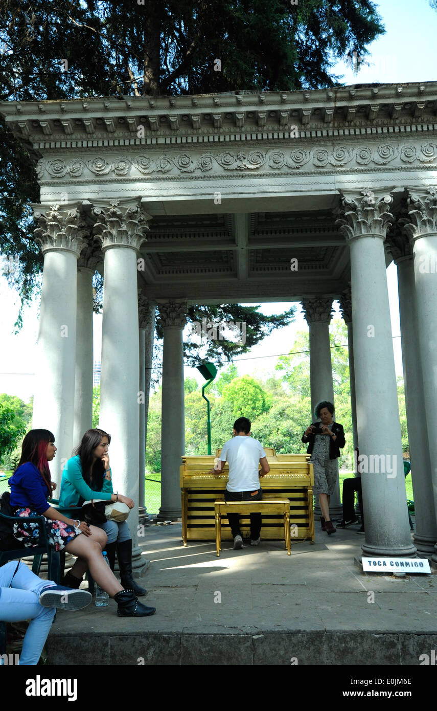 Gazebo next to the Casa del Lago Cultural Center in Chapultepec Park ...