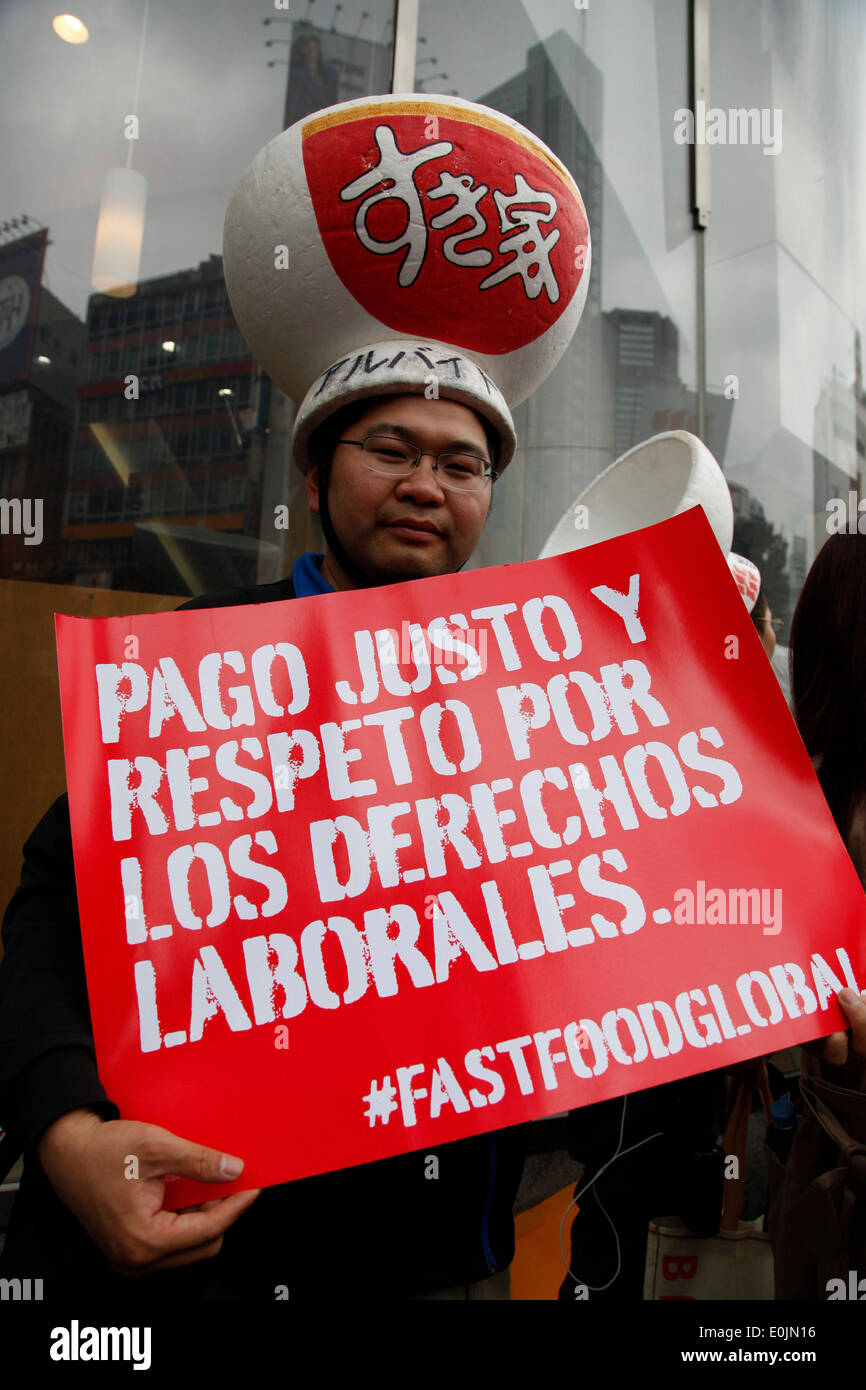 Tokyo, Japan - Fast-food workers protest for better payments and ...