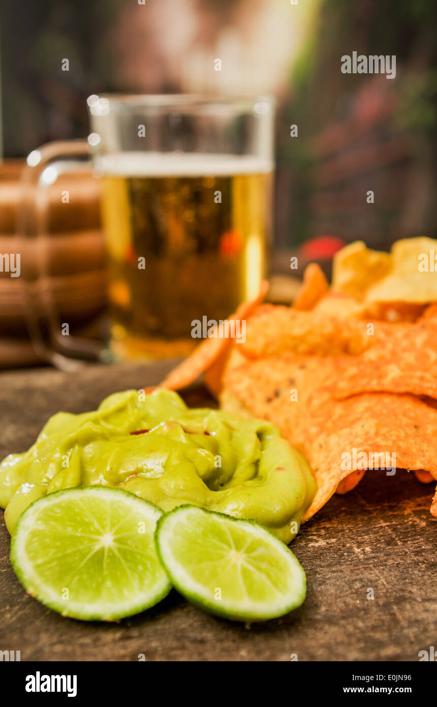 nachos and beer Stock Photo - Alamy