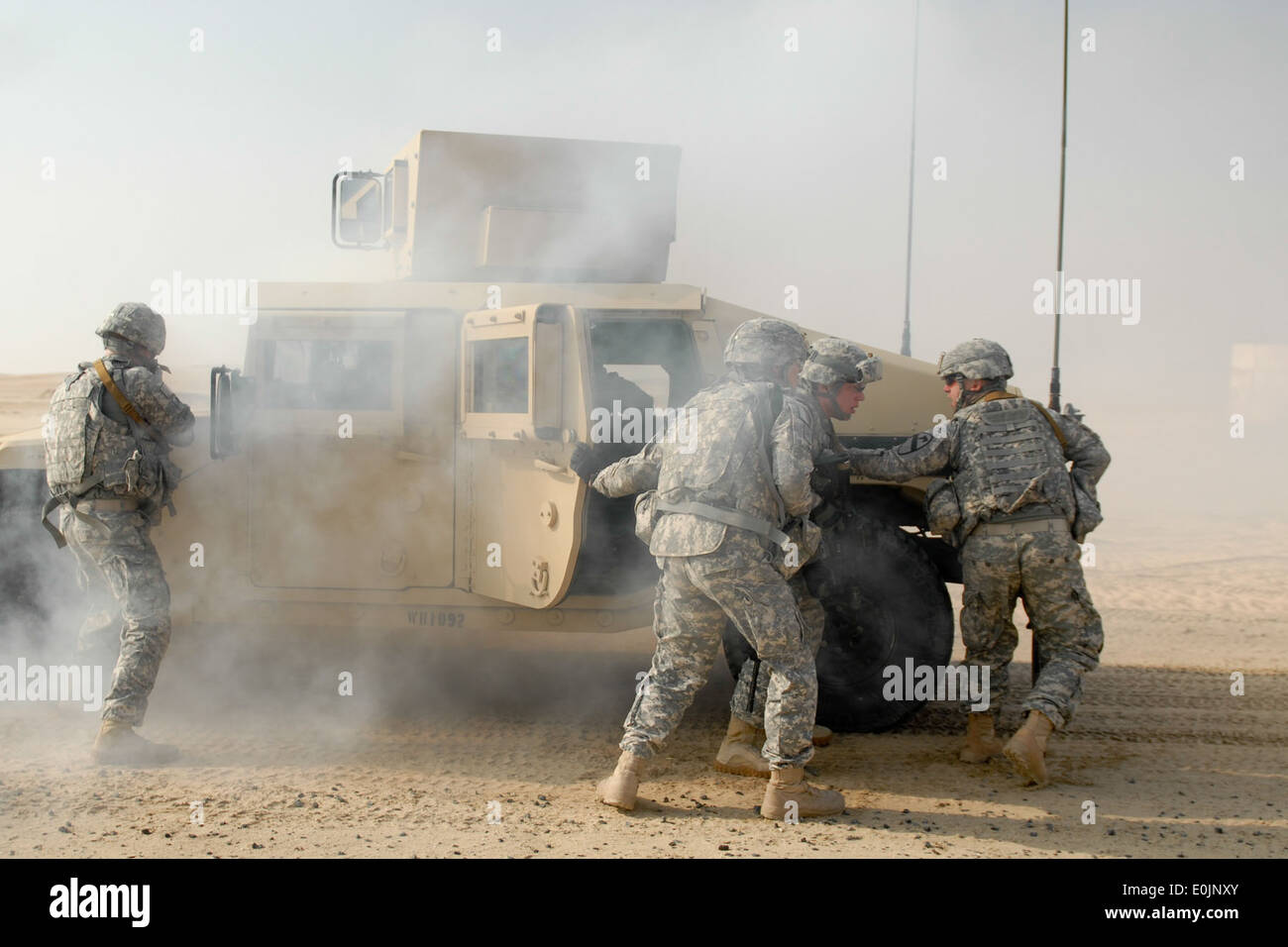 Soldiers with personal security detachment, Headquarters and ...