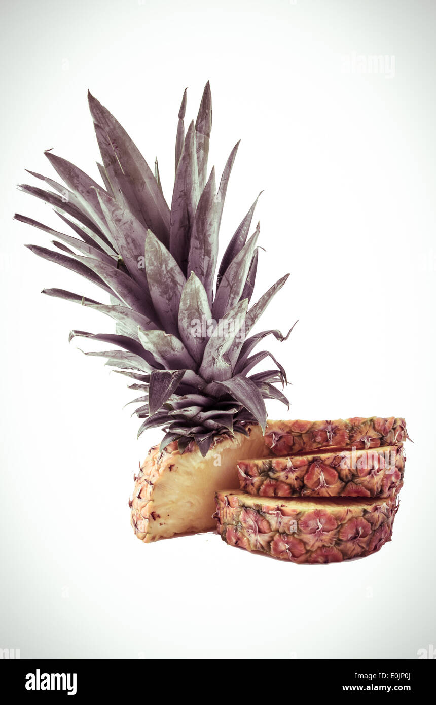 pineapple color toned Stock Photo - Alamy