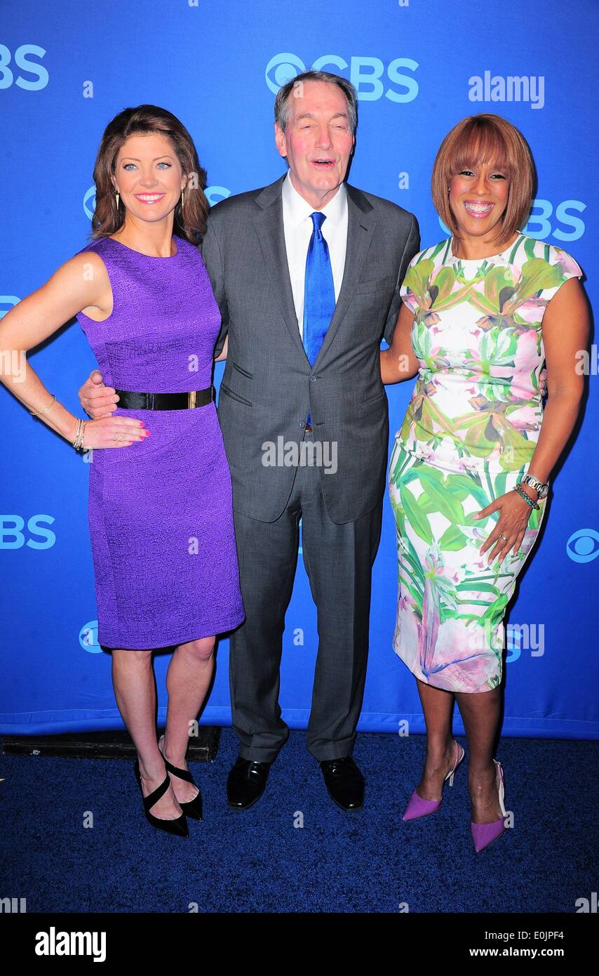 New York, NY, USA. 14th May, 2014. Norah O'Donnell, Charlie Rose, Gayle ...