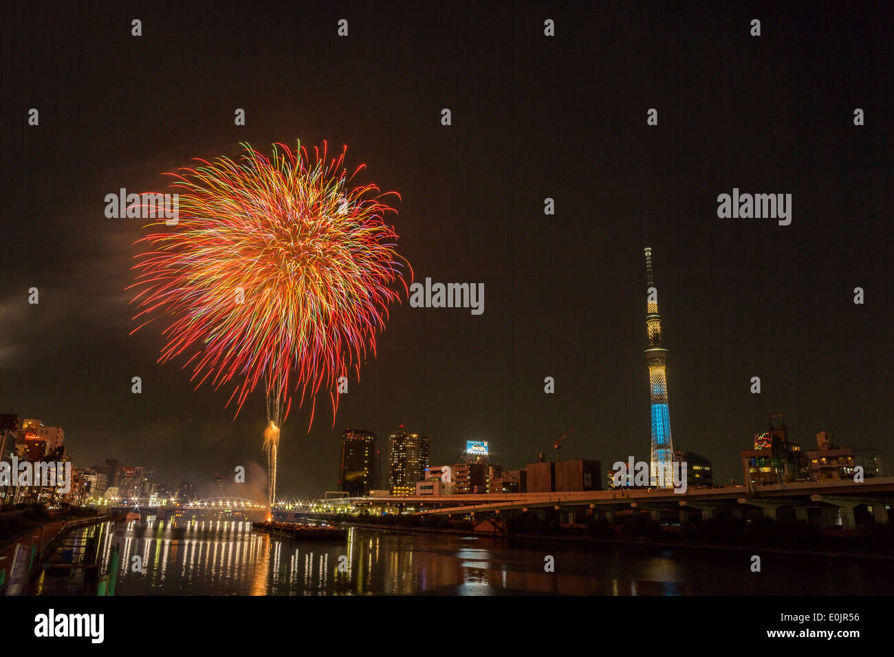Fireworks at Sumida River in Tokyo Stock Photo - Alamy