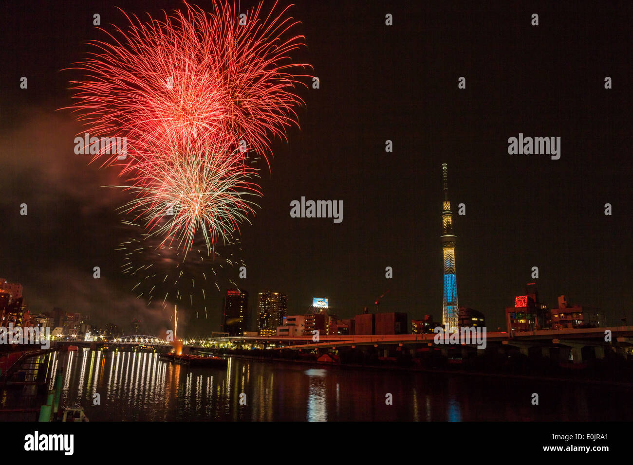 Fireworks at Sumida River in Tokyo Stock Photo - Alamy