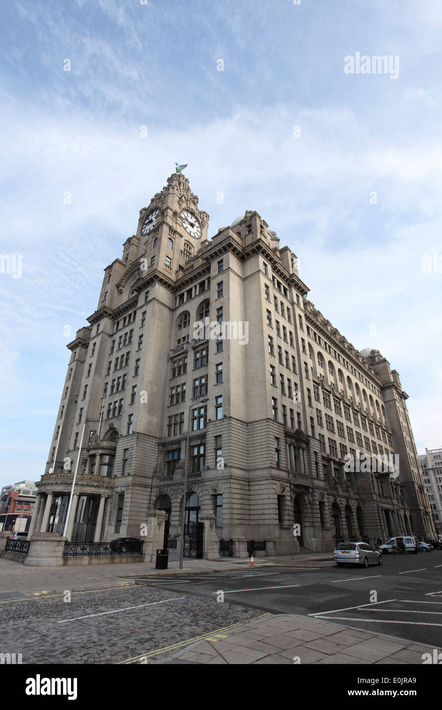 The Liver Building on the waterfront Pier Head in Liverpool, United ...