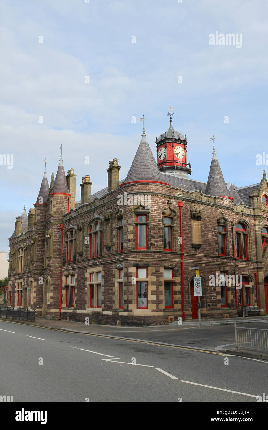 Exterior of Old town hall Stornoway Isle of Lewis Scotland May 2014 ...