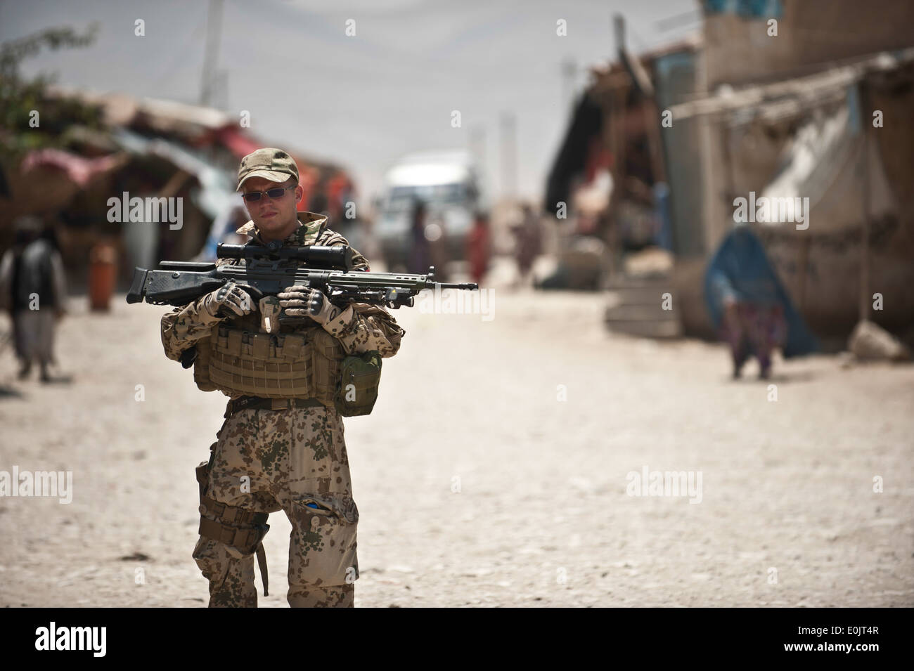 A soldier assigned to the International Security Assistance Force ...