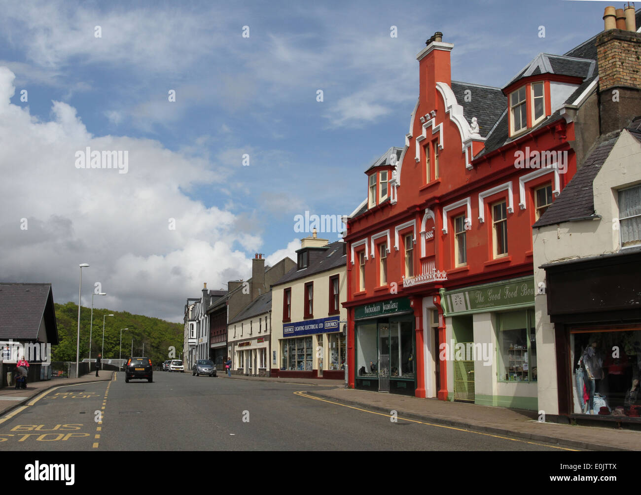 Stornoway street scene Isle of Lewis Scotland May 2014 Stock Photo - Alamy