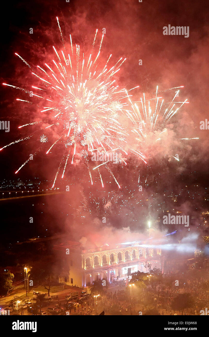 Asuncion, Paraguay. May 14. 14th May, 1811. Fireworks burst to mark the ...
