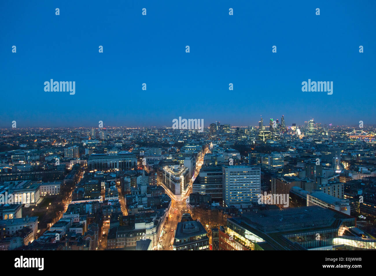 View from height across London Stock Photo - Alamy
