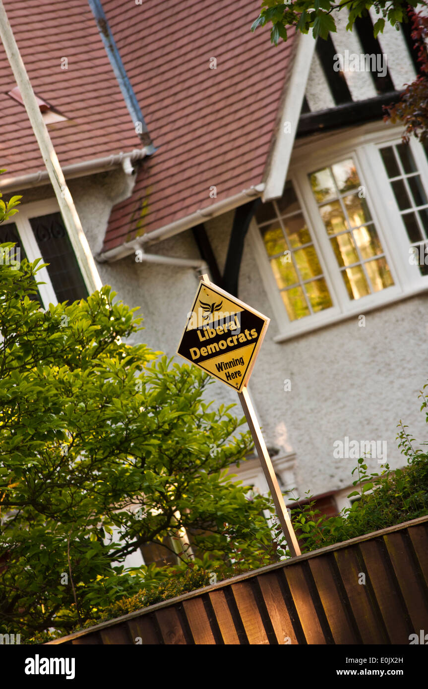 Vote liberal democrats poster sign Stock Photo - Alamy