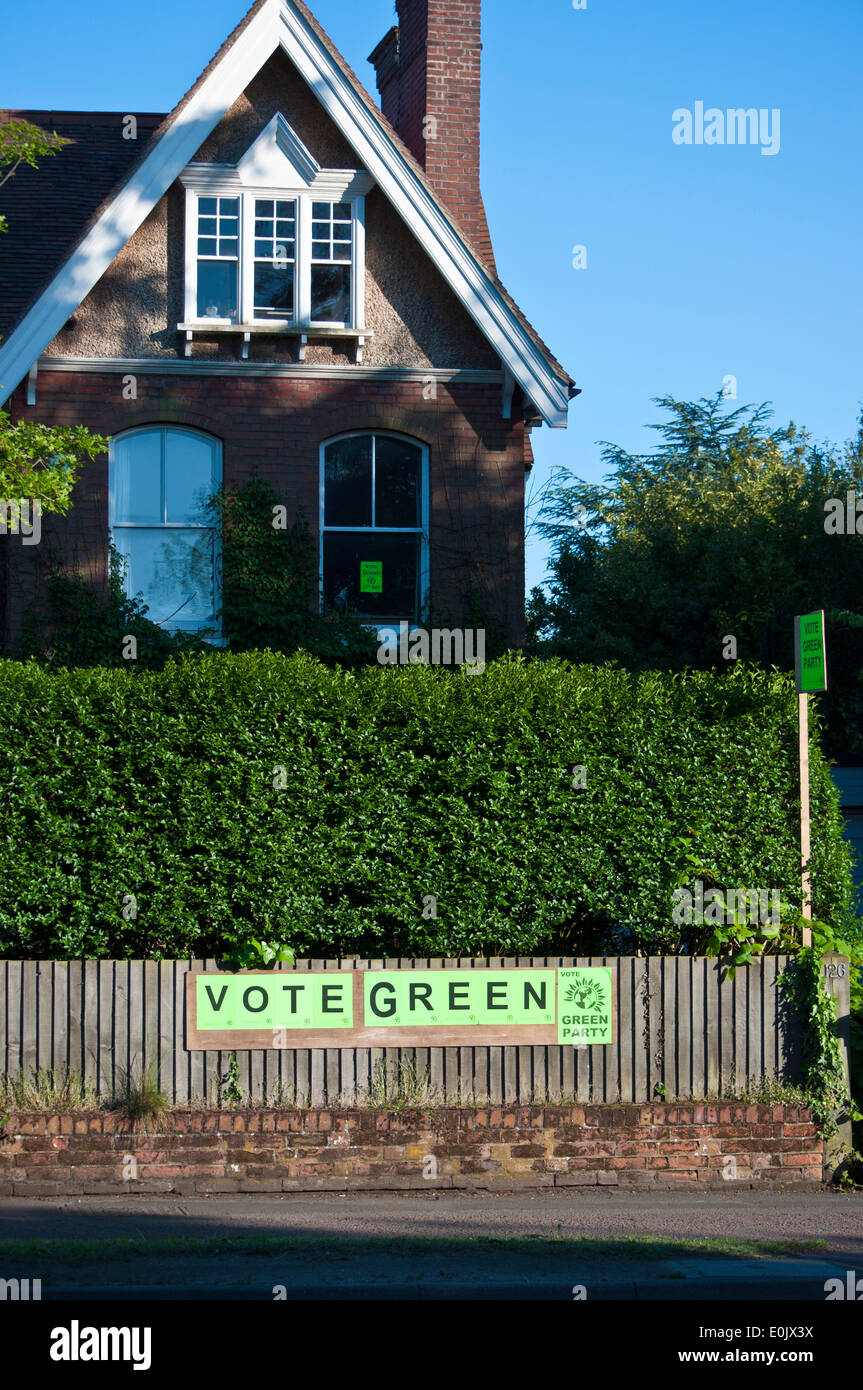 Vote green party poster Stock Photo - Alamy