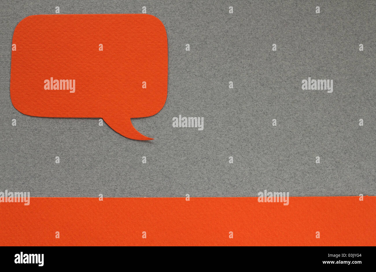 One paper dialog box on gray background with blank empty copy space ...