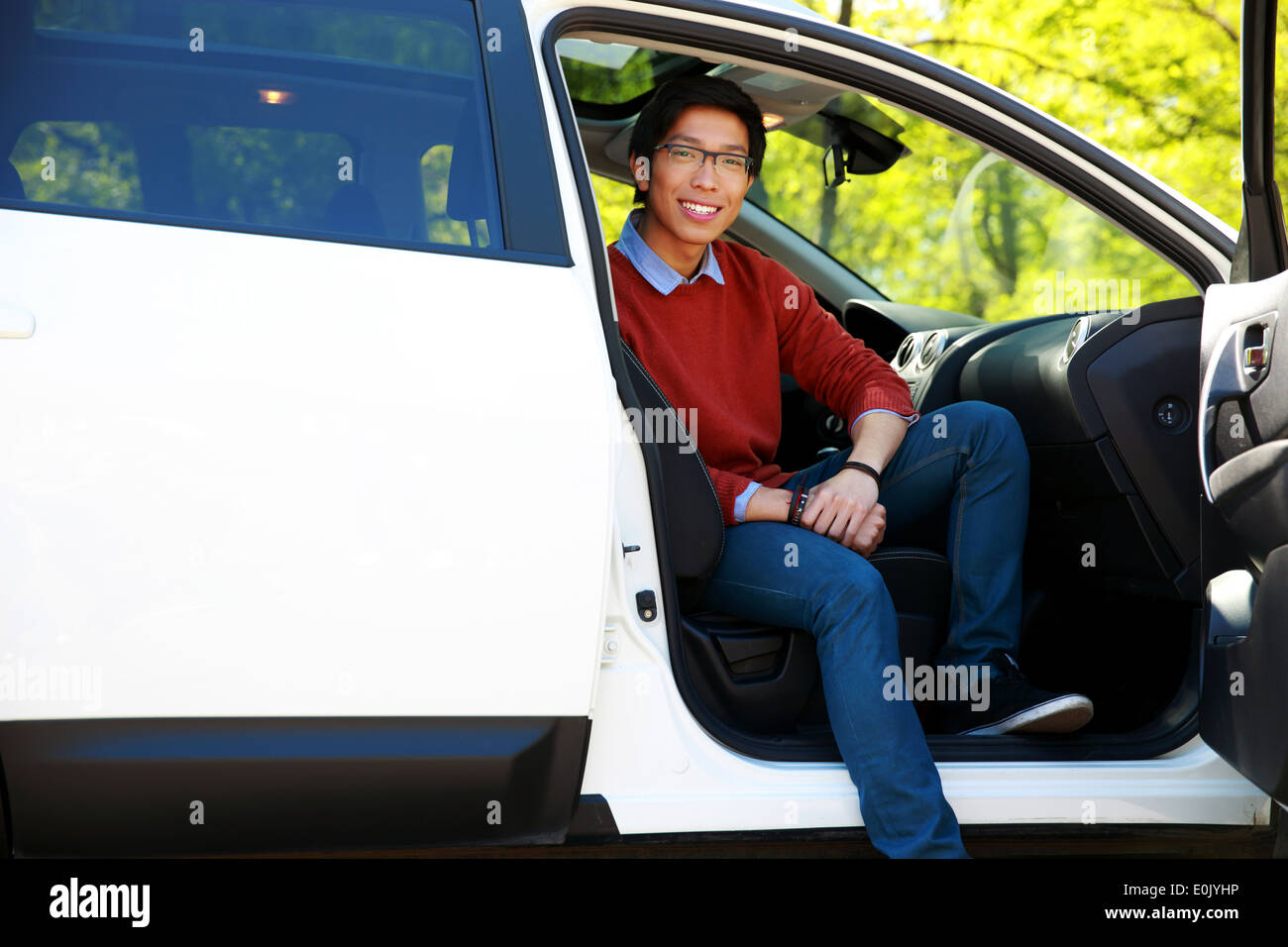 Man sitting new car hi-res stock photography and images - Alamy