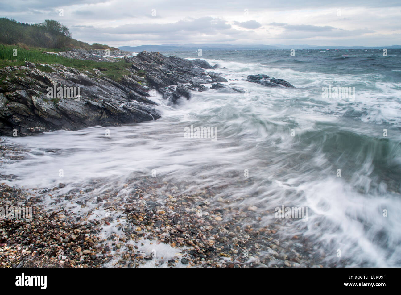 Coastal seascape, Carradale, Kintyre, west coast of Scotland Stock ...