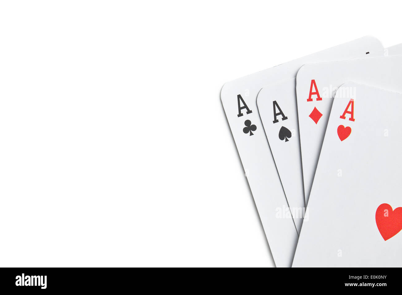 four aces on white background Stock Photo - Alamy