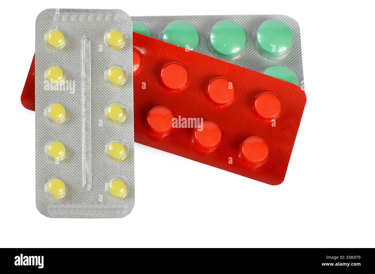Tablets in packing isolated on white background Stock Photo - Alamy