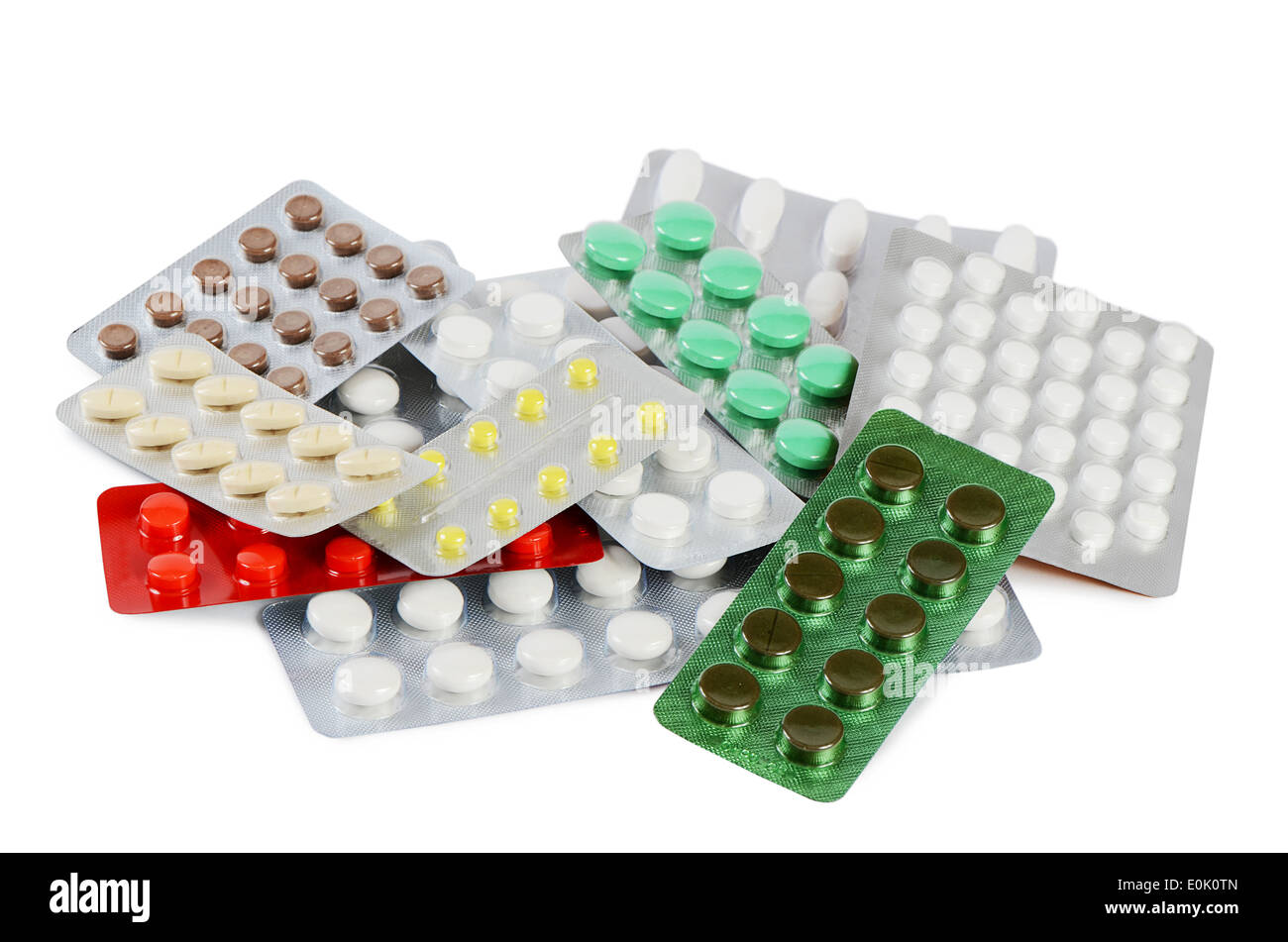 Tablets in packing isolated on white background Stock Photo - Alamy